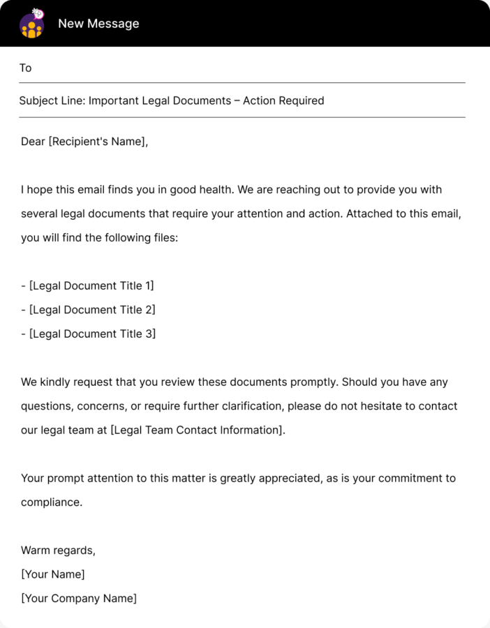 Action Required Email Template