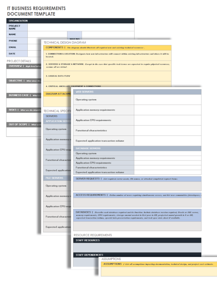 Infrastructure Requirements Document Template