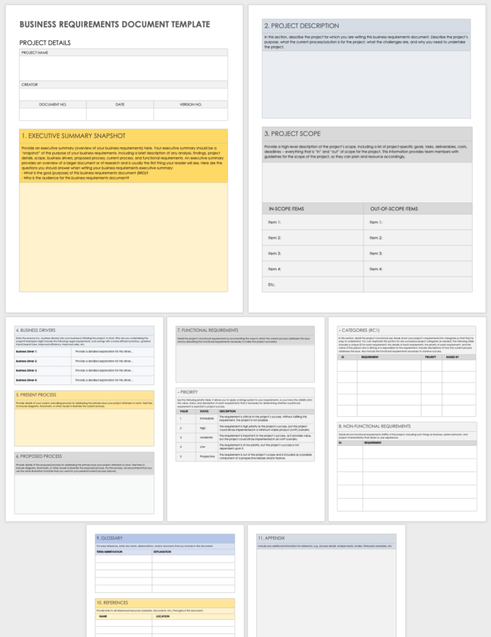 Database Requirements Document Template