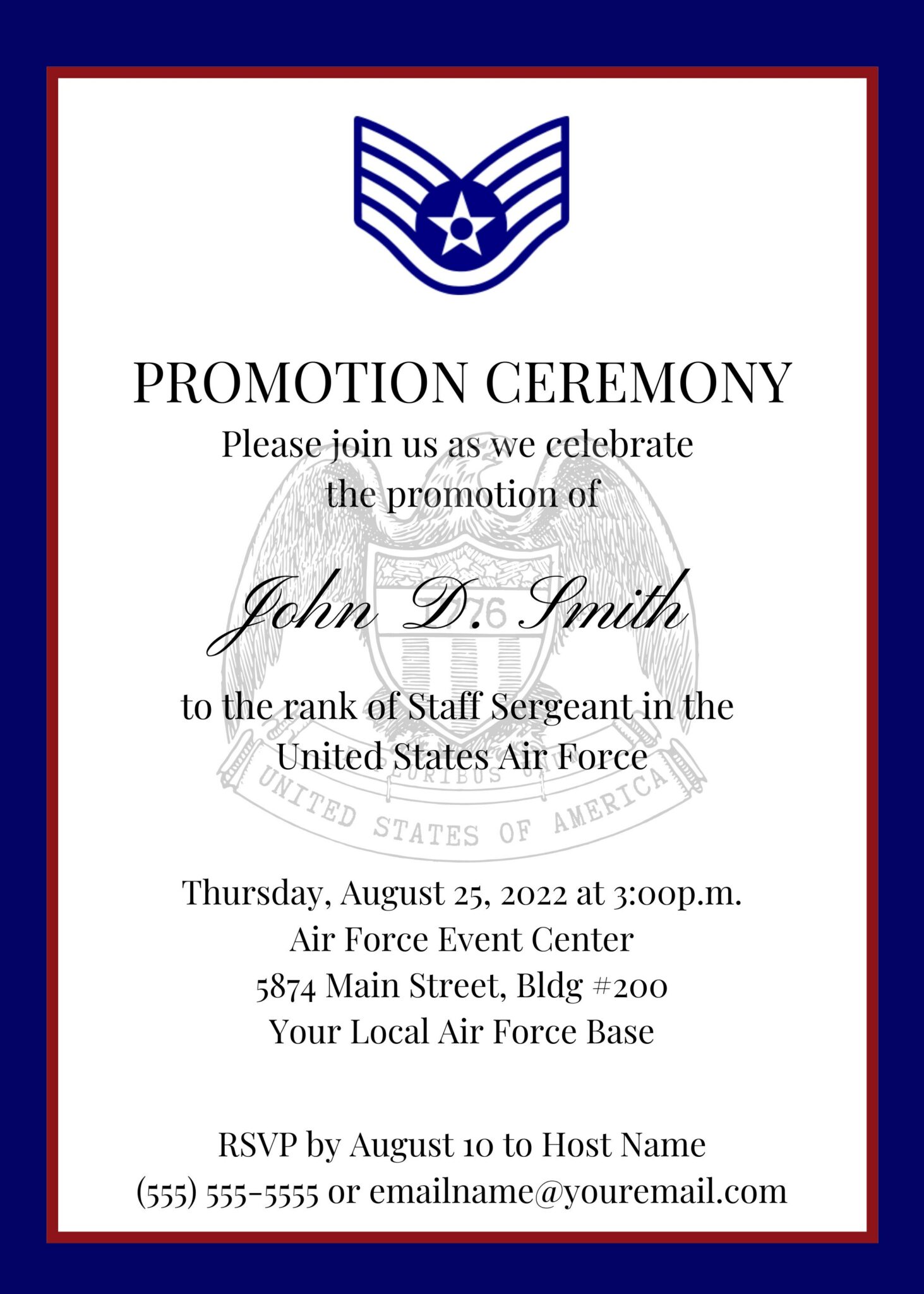 Army Promotion Ceremony Program Template