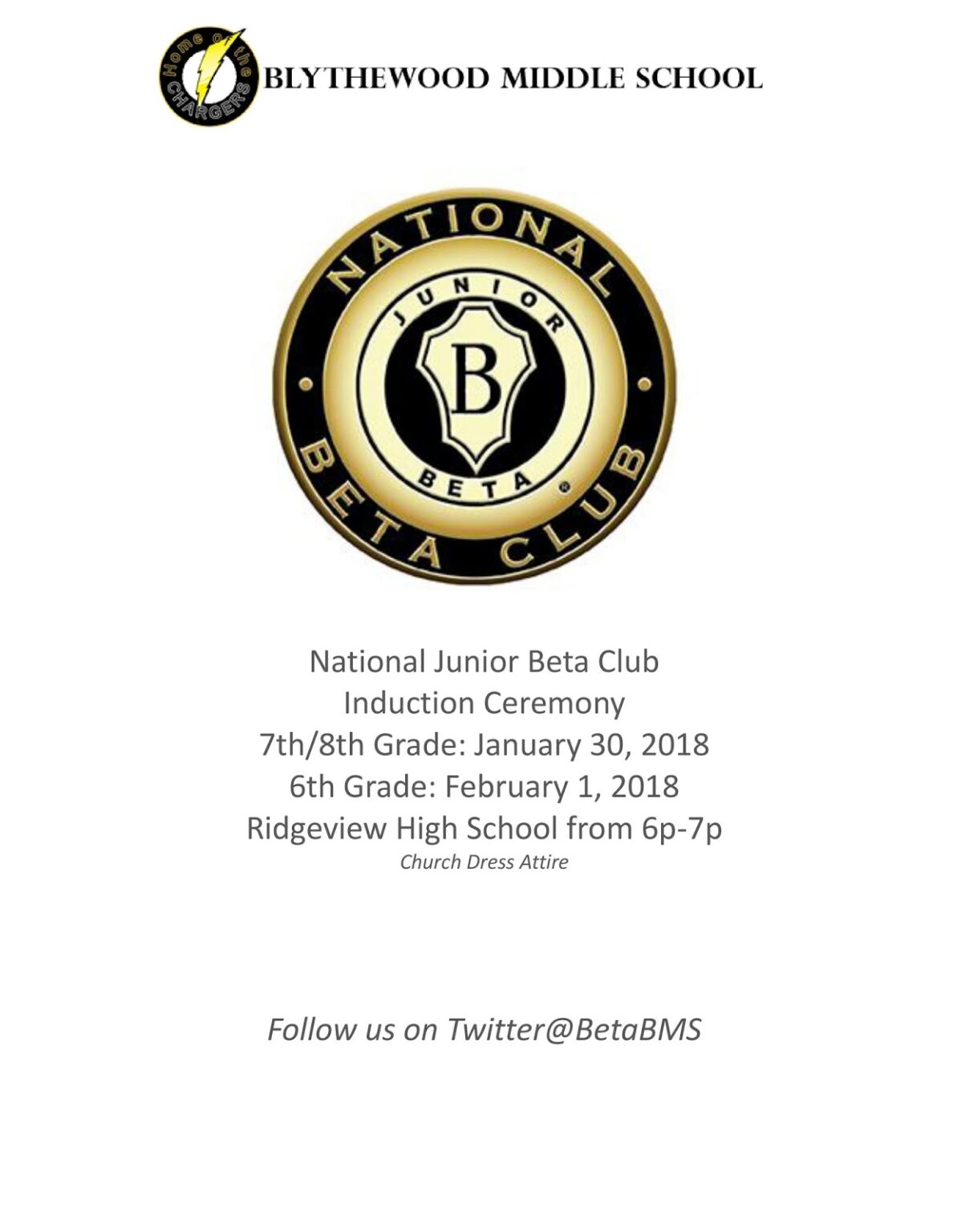 Beta Club Induction Ceremony Program Template