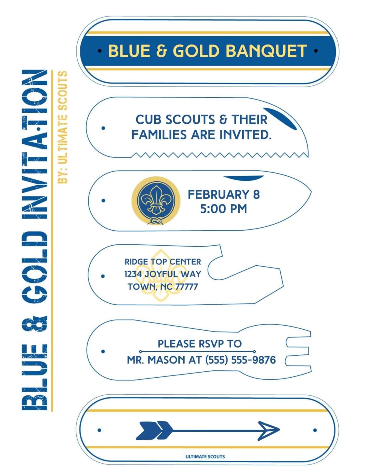 Cub Scout Blue and Gold Program Template