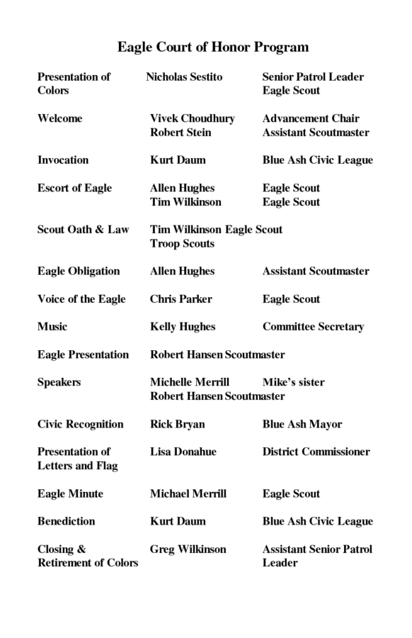 Veterans Day Ceremony Program Template