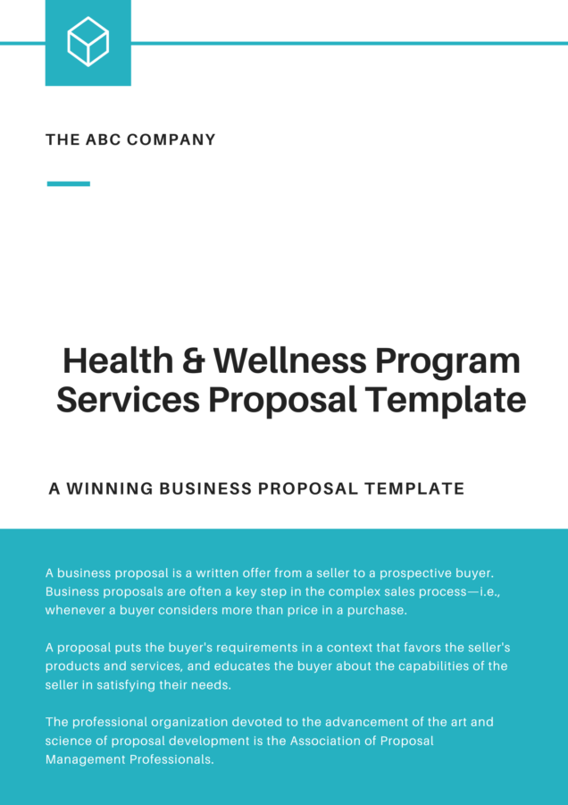 Corporate Wellness Program Proposal Template