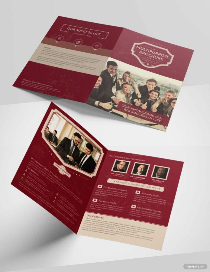 Event Program Half Fold Template