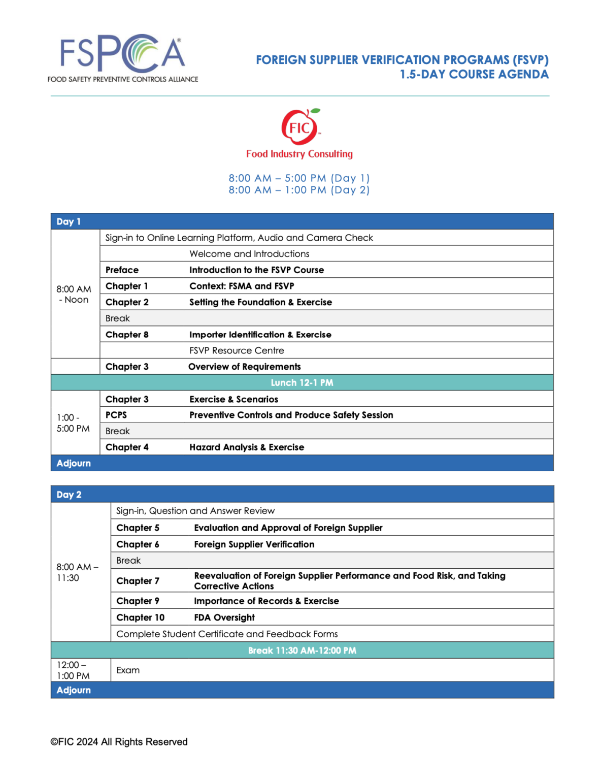 Foreign Material Control Program Template