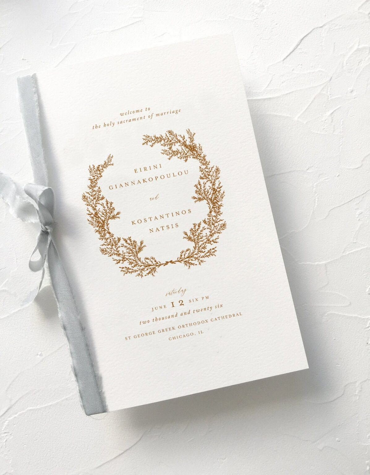 Filipino Wedding Ceremony Program Template