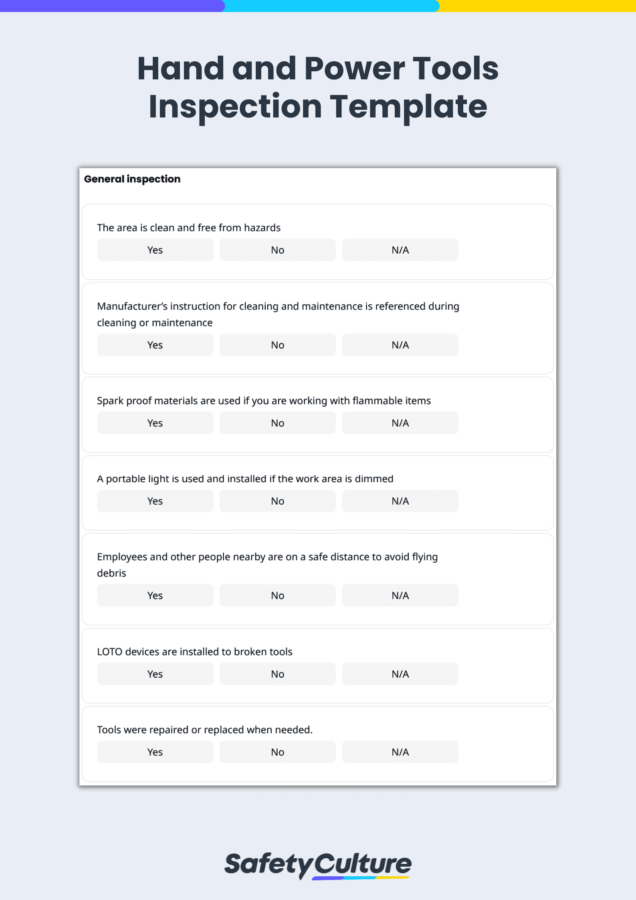 Hand and Or Power Tools Safety Program Template