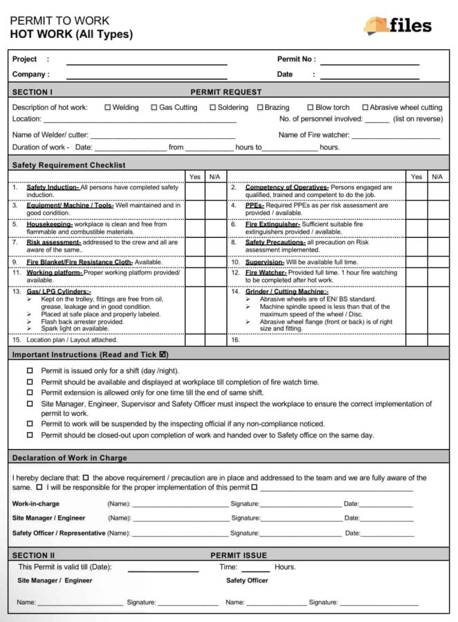 Hot Work Safety Program Template