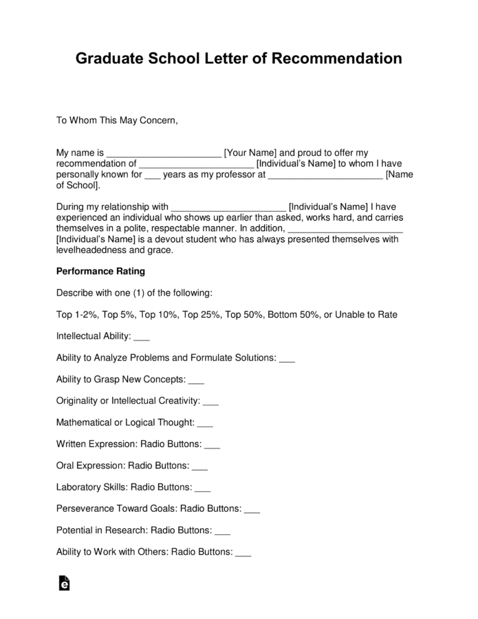 Letter of Recommendation for PhD Program Template