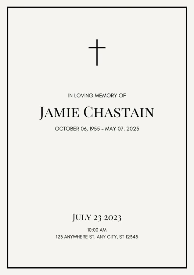 Mass of Christian Burial Program Template