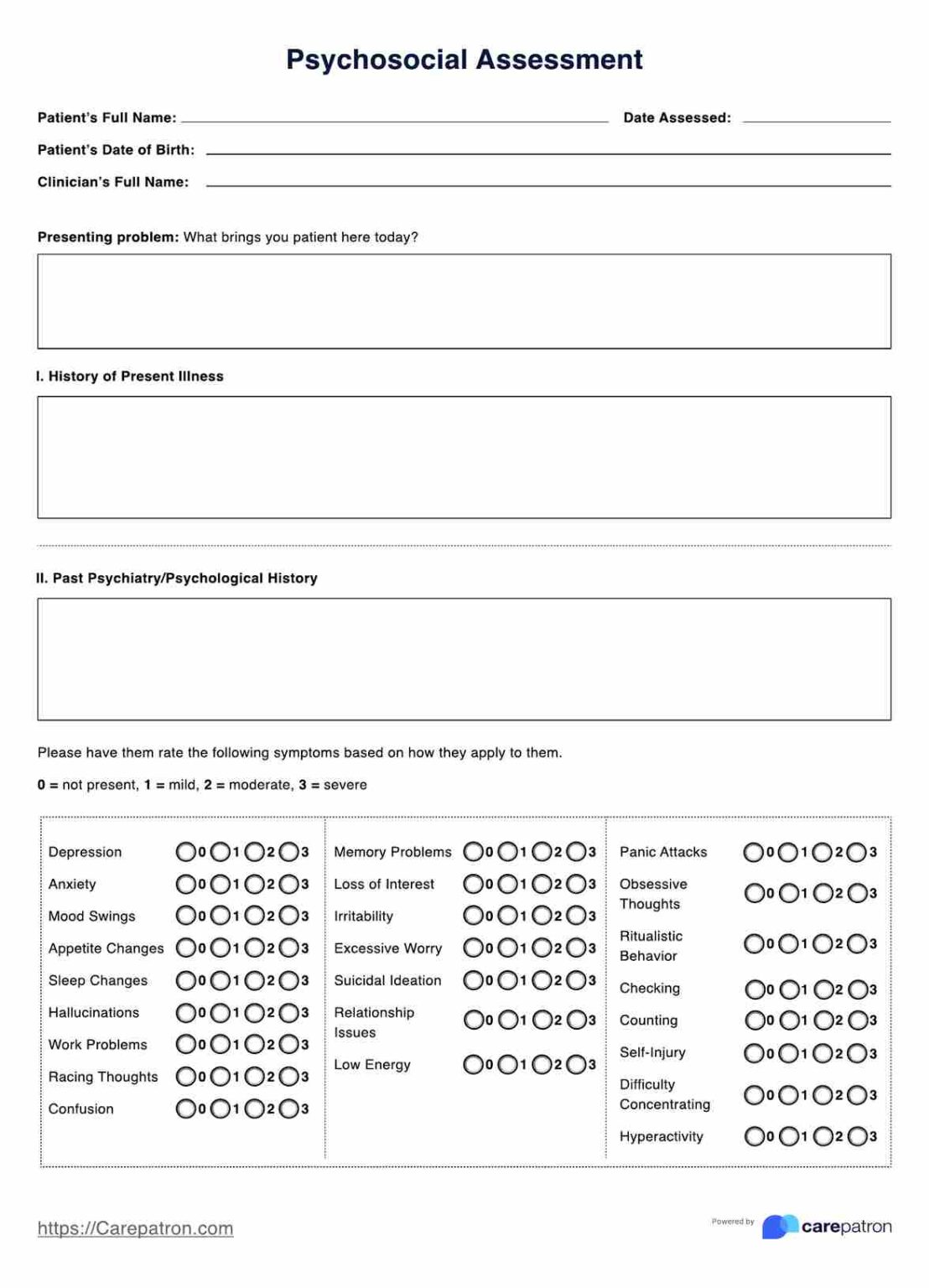 Mental Health Program Evaluation Template
