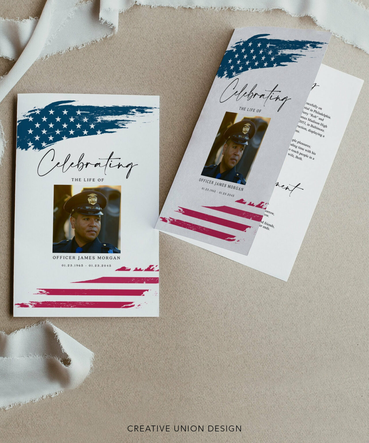 Military Memorial Service Program Template