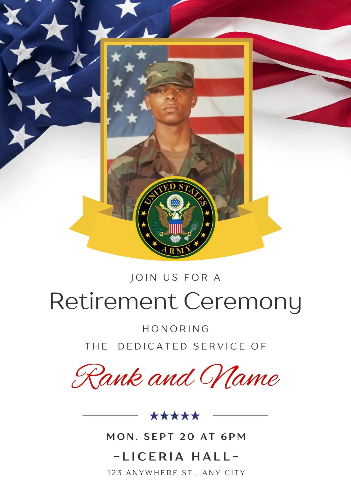 Army Promotion Ceremony Program Template