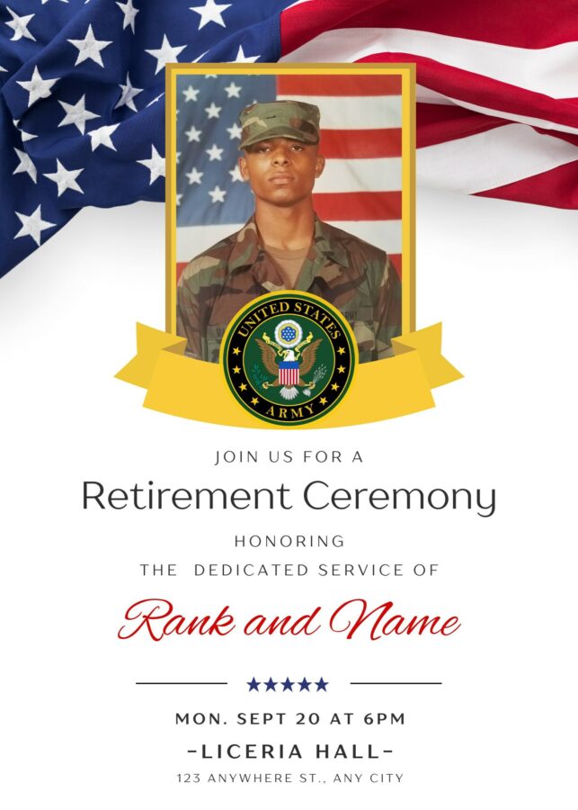 Military Retirement Ceremony Program Template