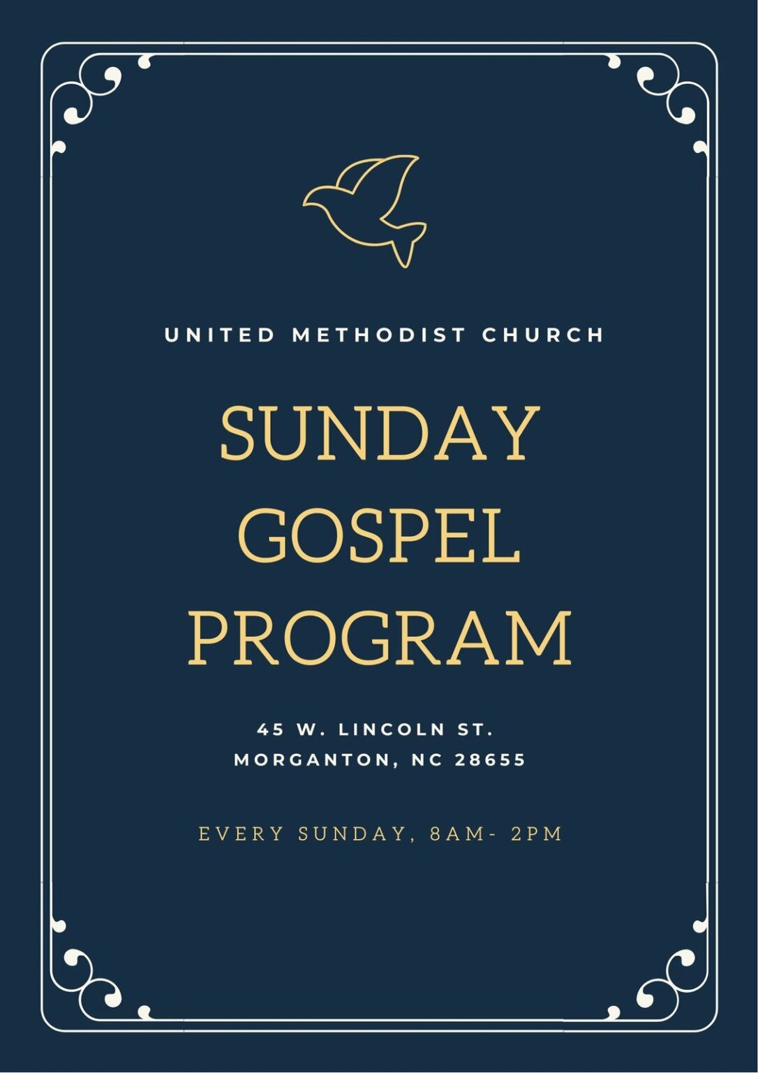One Page Church Program Template