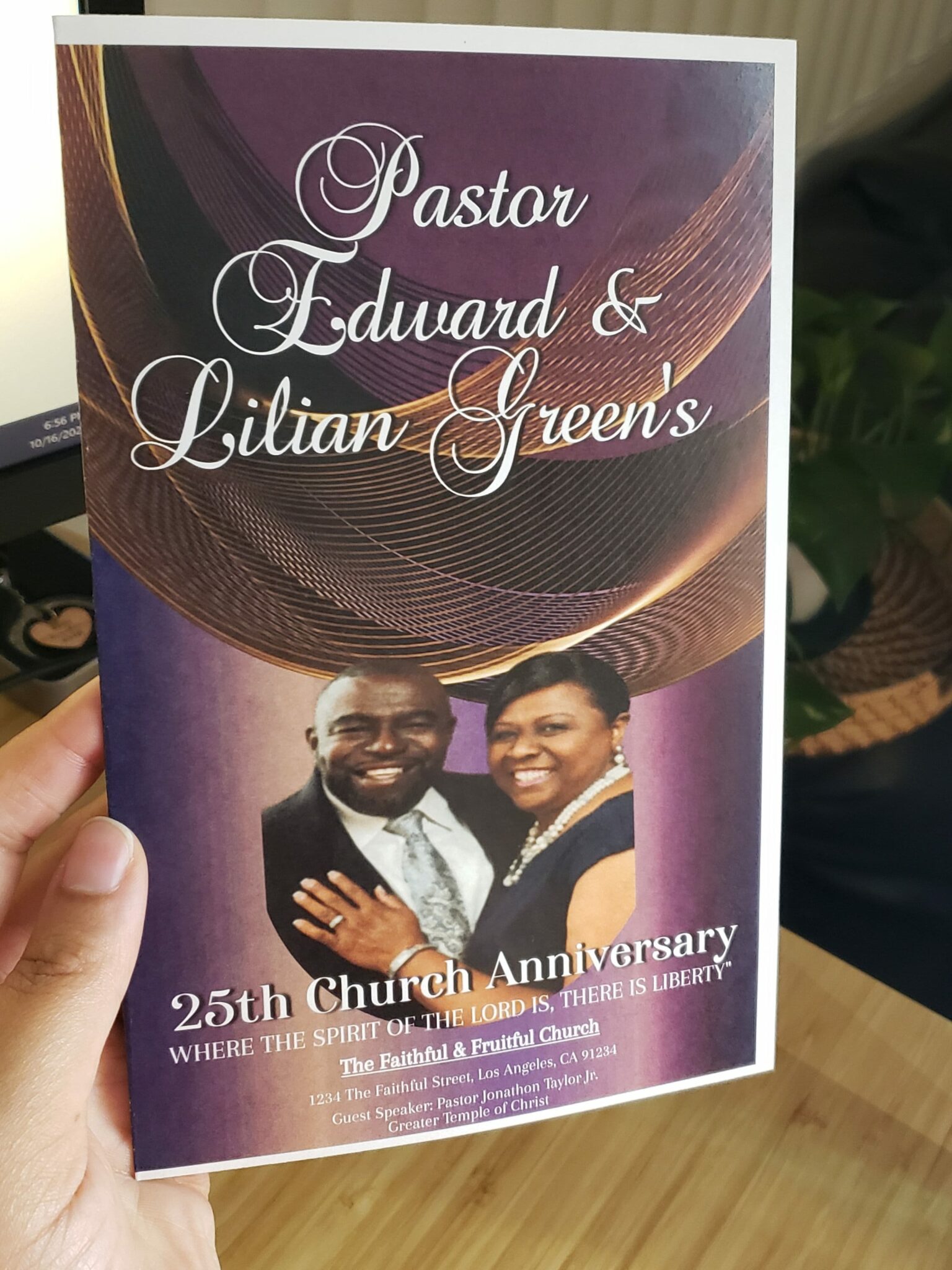 Pastor and Wife Anniversary Program Template