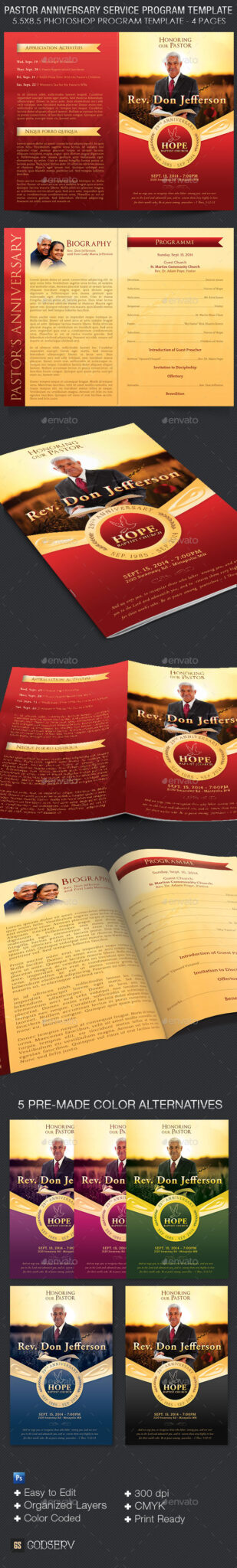 Pastor Appreciation Day Program Template