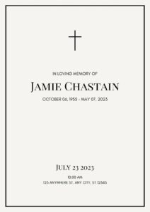 Printable Catholic Funeral Mass Program Template