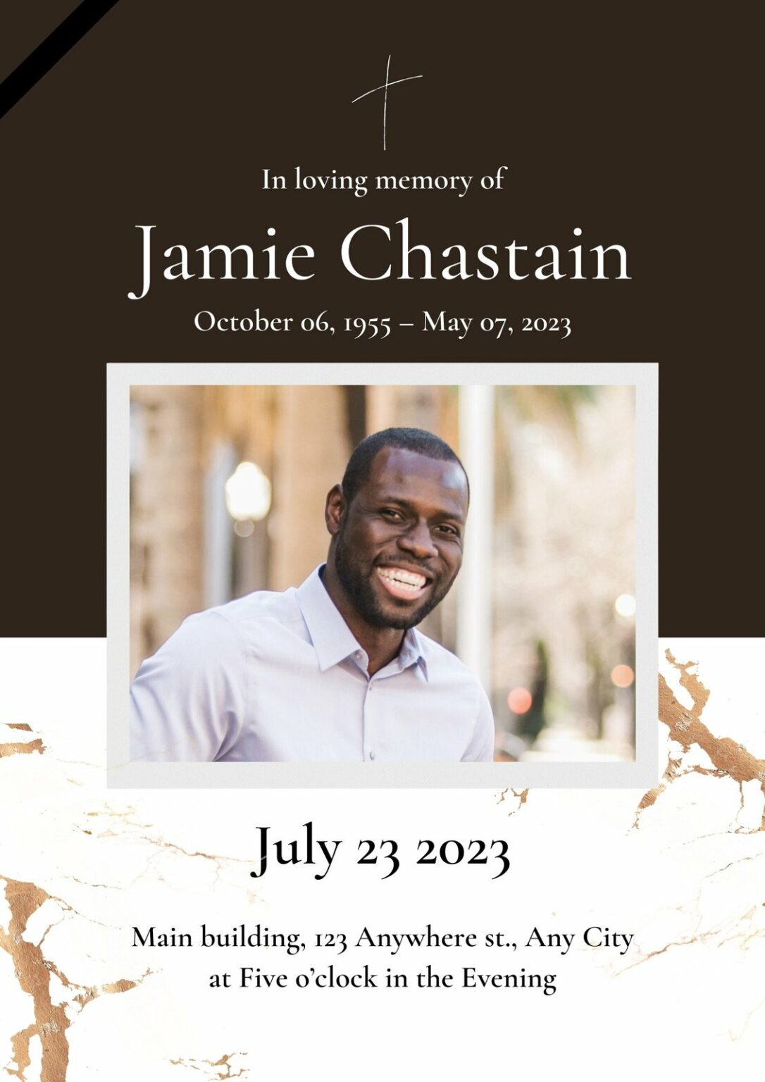 Christian Memorial Service Program Template