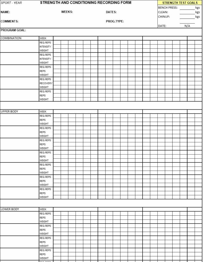 Strength and Conditioning Program Template
