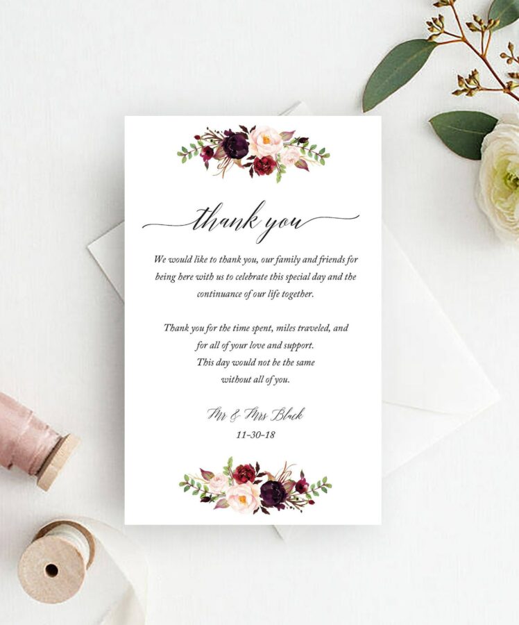 Wedding Program Thank You Template