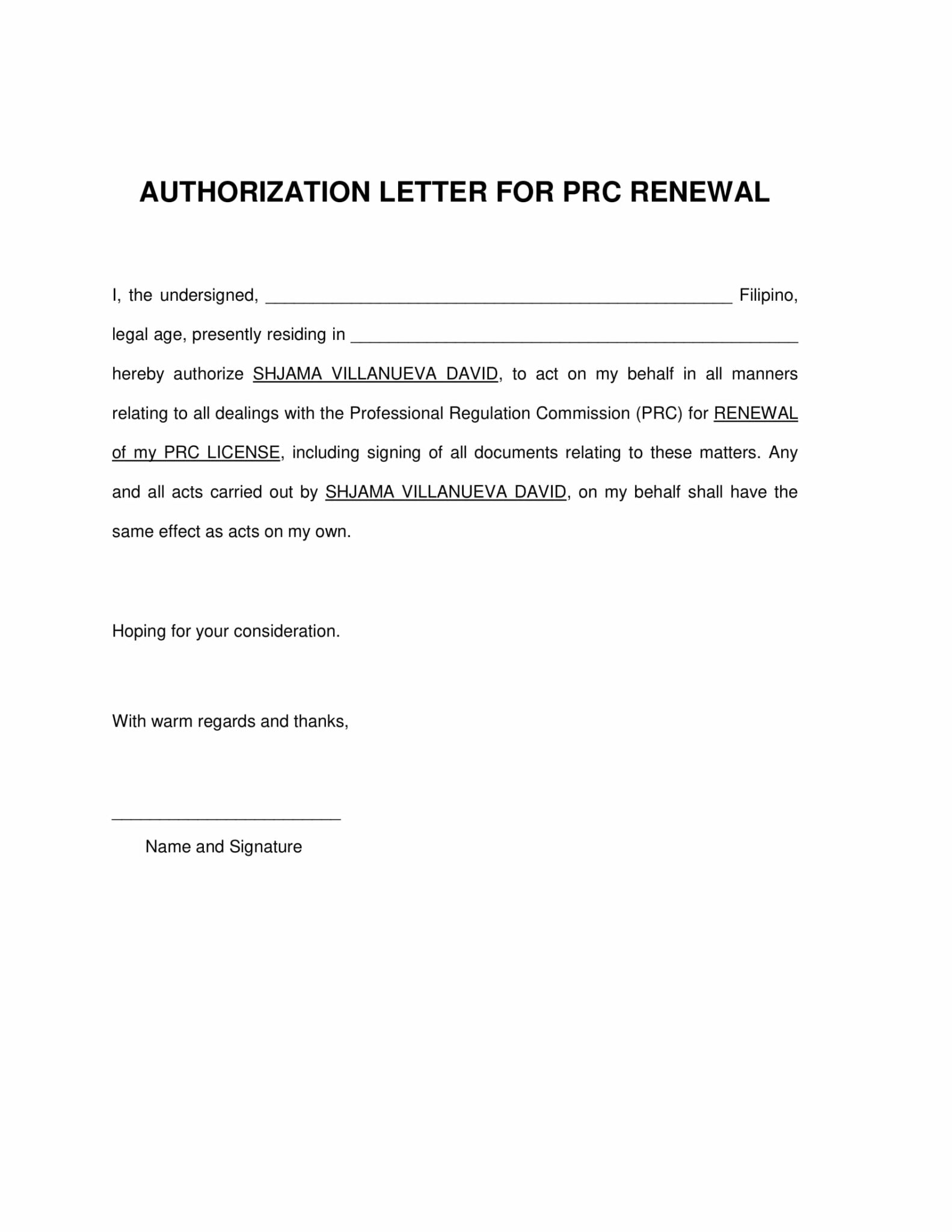 Fda Letter Of Authorization Template