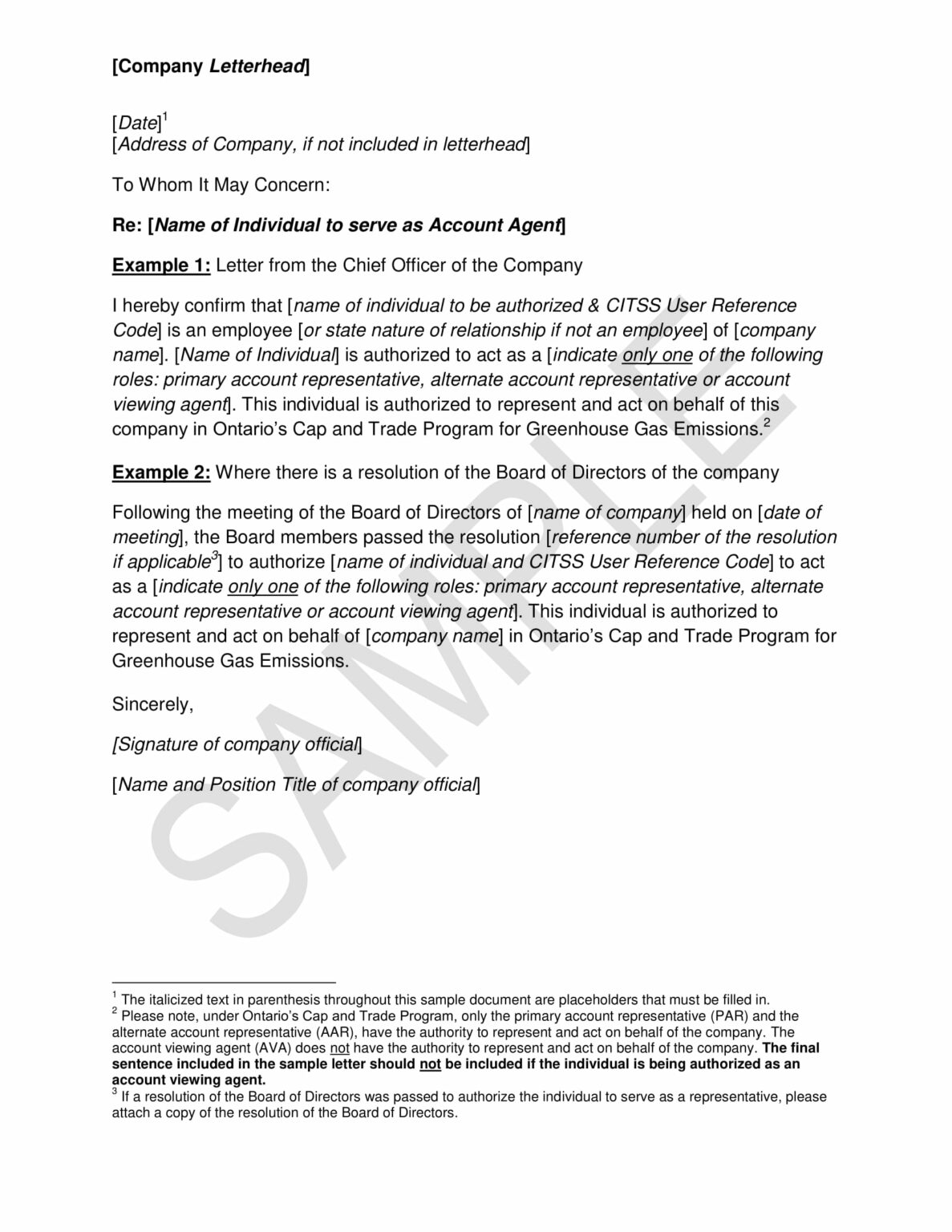 Utility Bill Authorization Letter Template