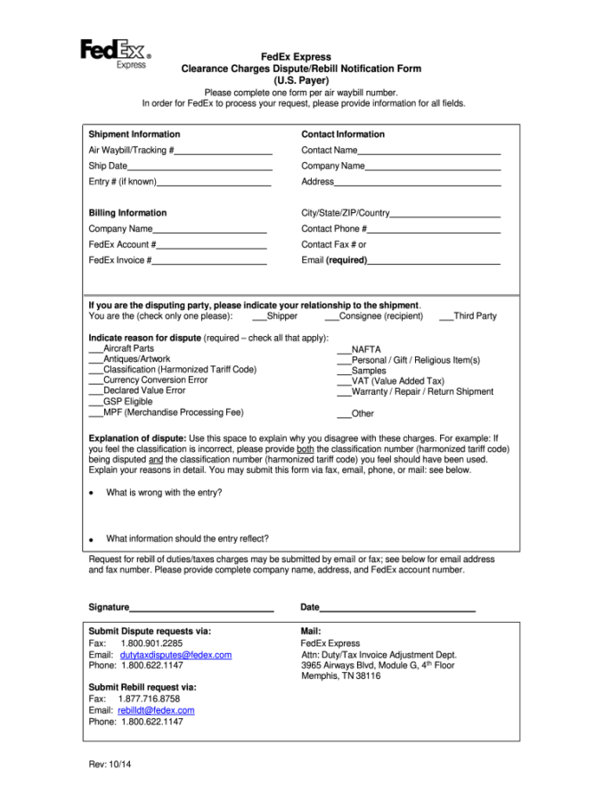Fedex Letter Of Authorization Template
