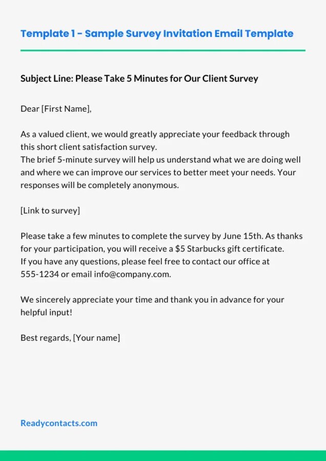 Customer Satisfaction Survey Invitation Template