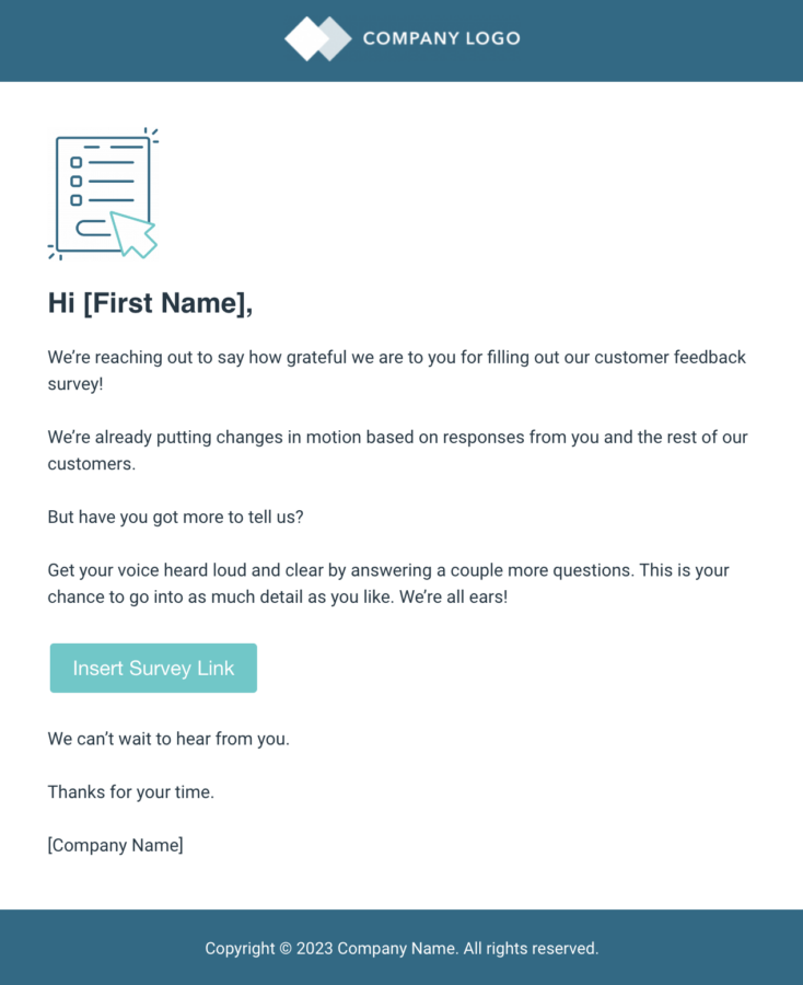 Follow Up Complete Survey Template