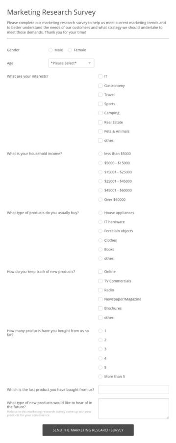 Art Research Survey Questionnaire Template