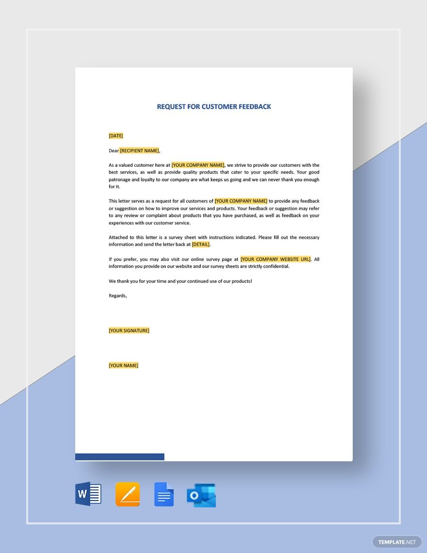 Customer Feedback Request Template