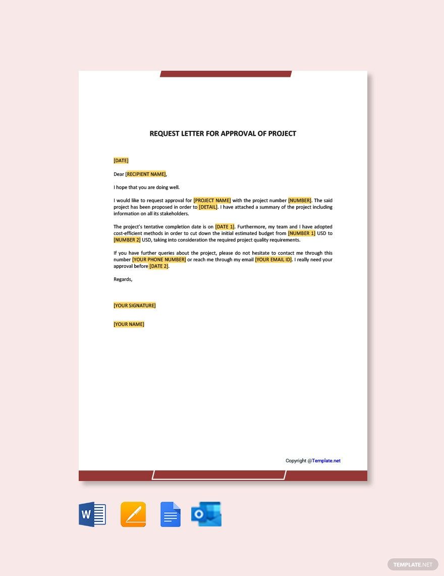 Project Approval Request Template