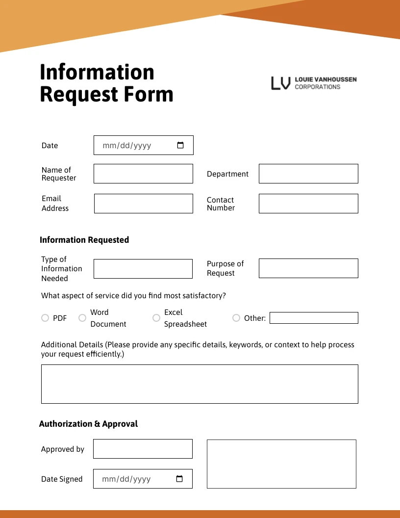 Request For Application Template