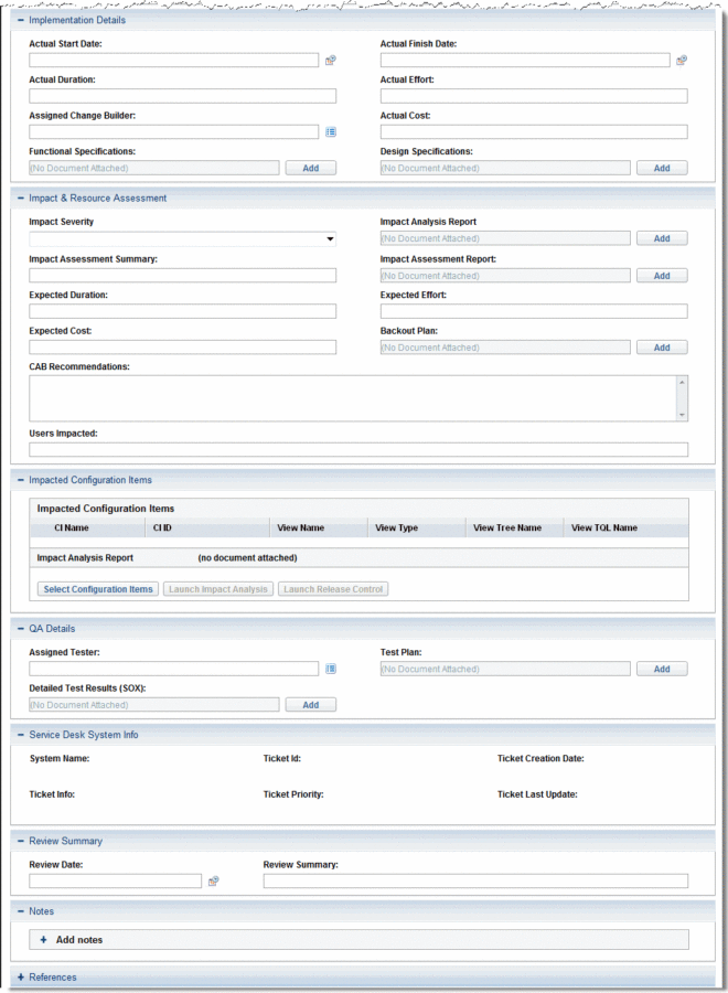 Salesforce Change Request Template