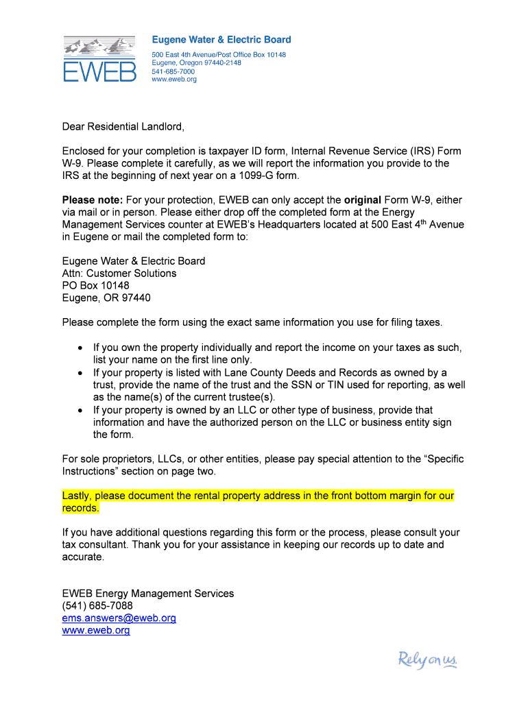 W 9 Request Template