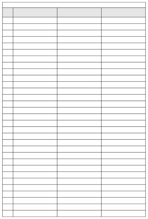 3 Column Sign In Sheet Template