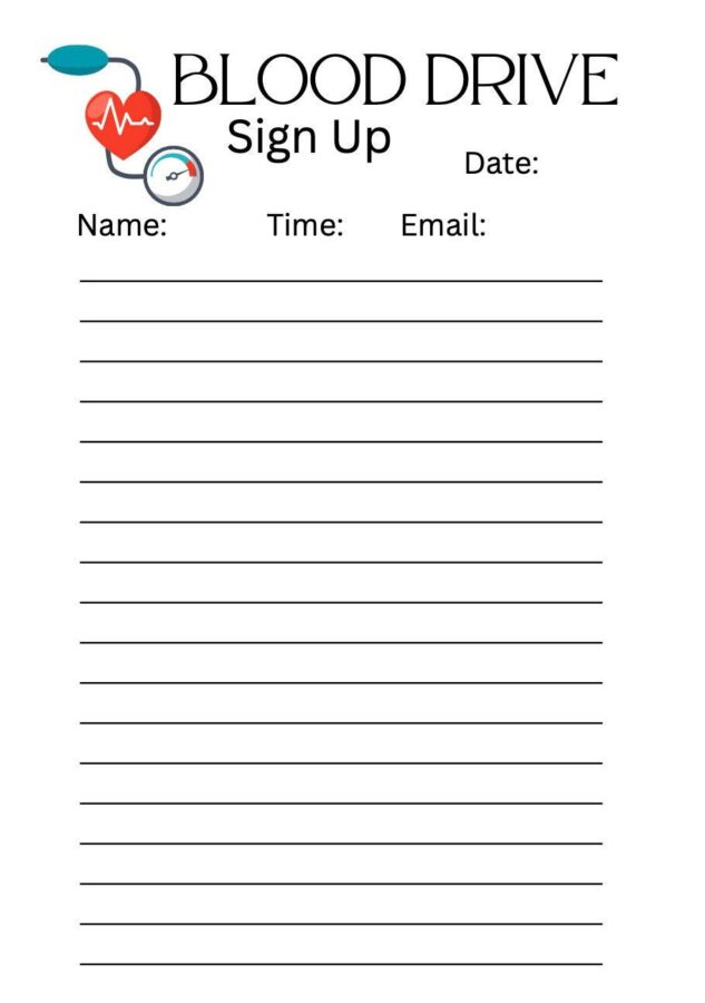 Donation Sign Up Sheet Template