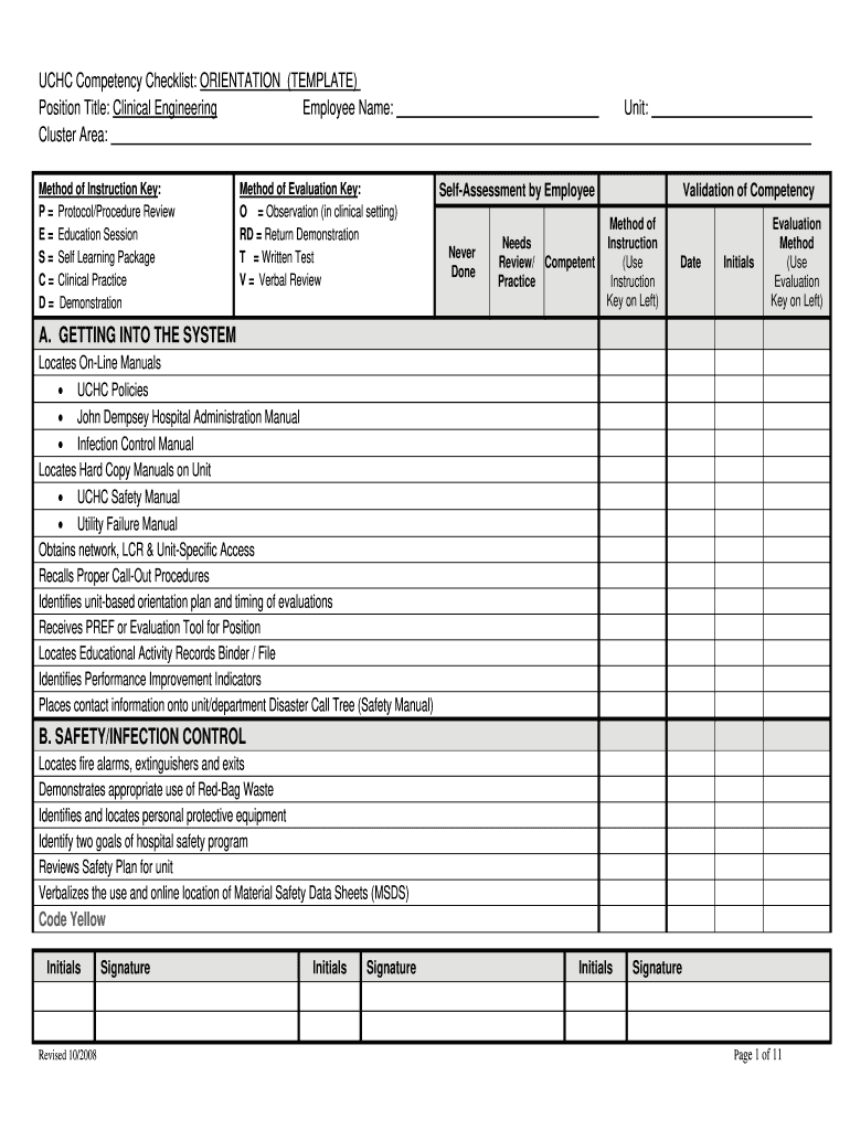 Equipment Training Sign Off Sheet Template