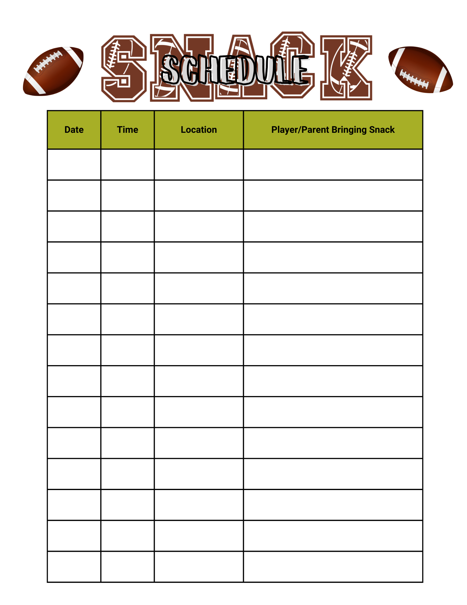 Hockey Game Day Program Template