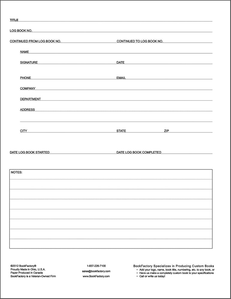 Hotel Pass On Log Template