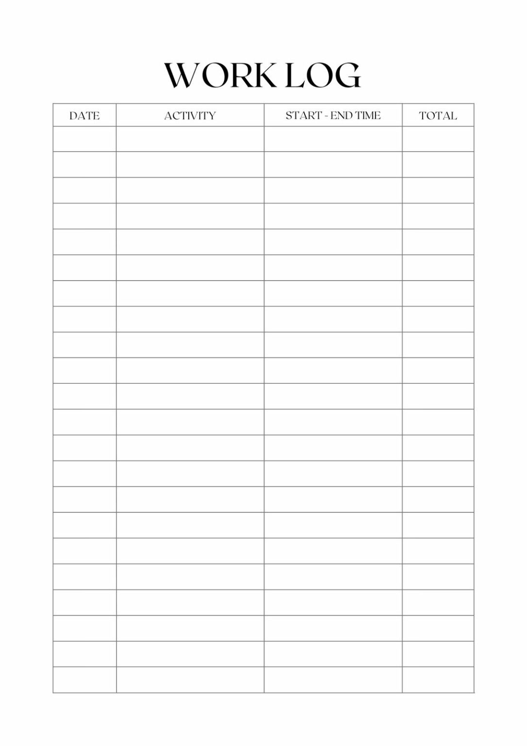 Action Decision Issue Log Template